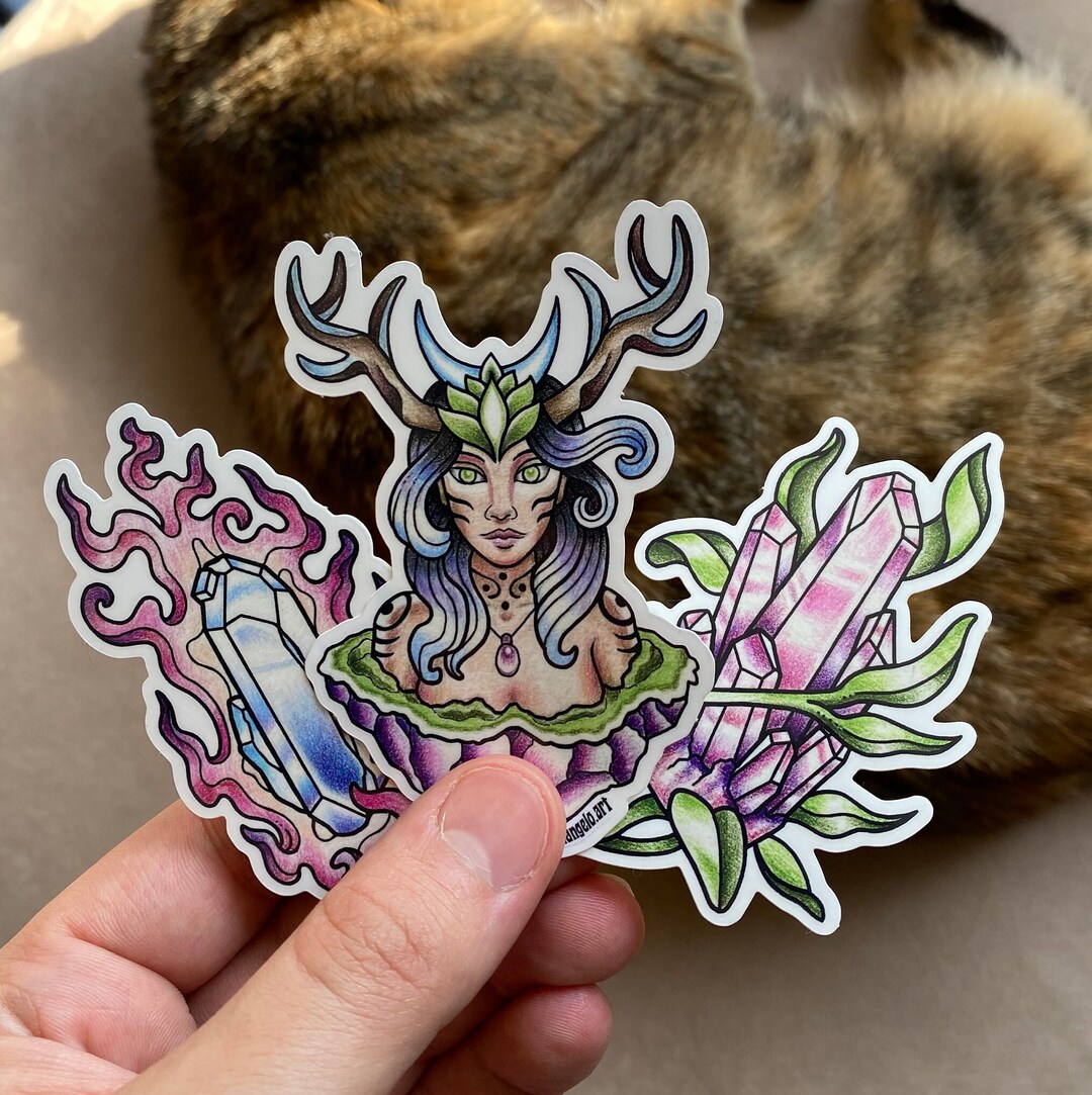 Tattoo Flash Sticker Pack - Mystical Sticker Bundle - Glossy - Clear ...