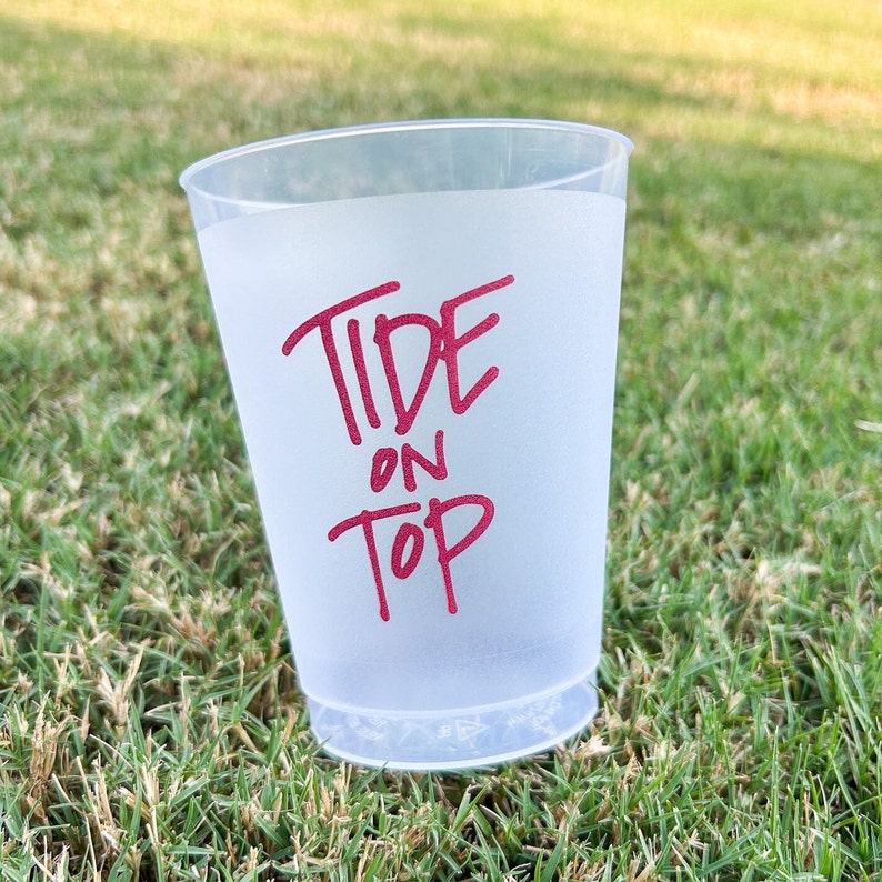 Tide on Top 10-pack Reusable Gameday Cups Hand-drawn Alabama Crimson ...