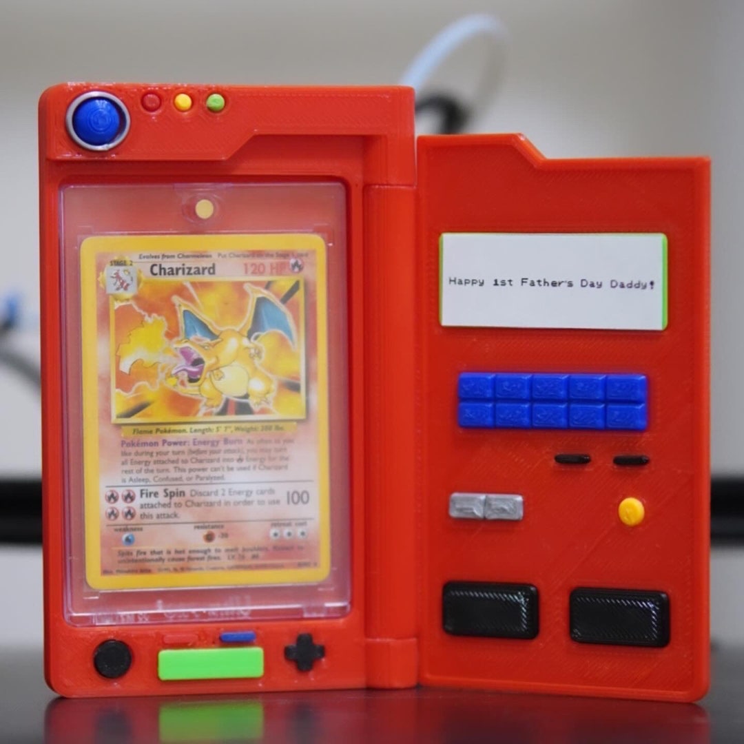 Pokémon Pokédex Custom Card Holder W/ Magnetic Case - Input Your ...