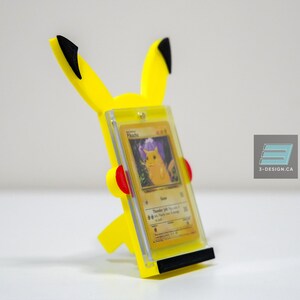 Pikachu Red Cheeky Style TCG Card Stand - 3D Printed - PSA / BGS ...