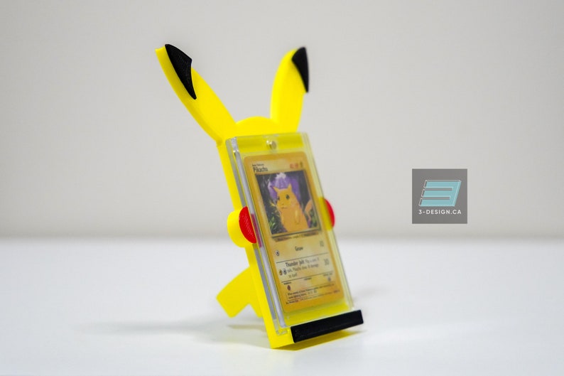 Pikachu Red Cheeky Style TCG Card Stand - 3D Printed - PSA / BGS ...