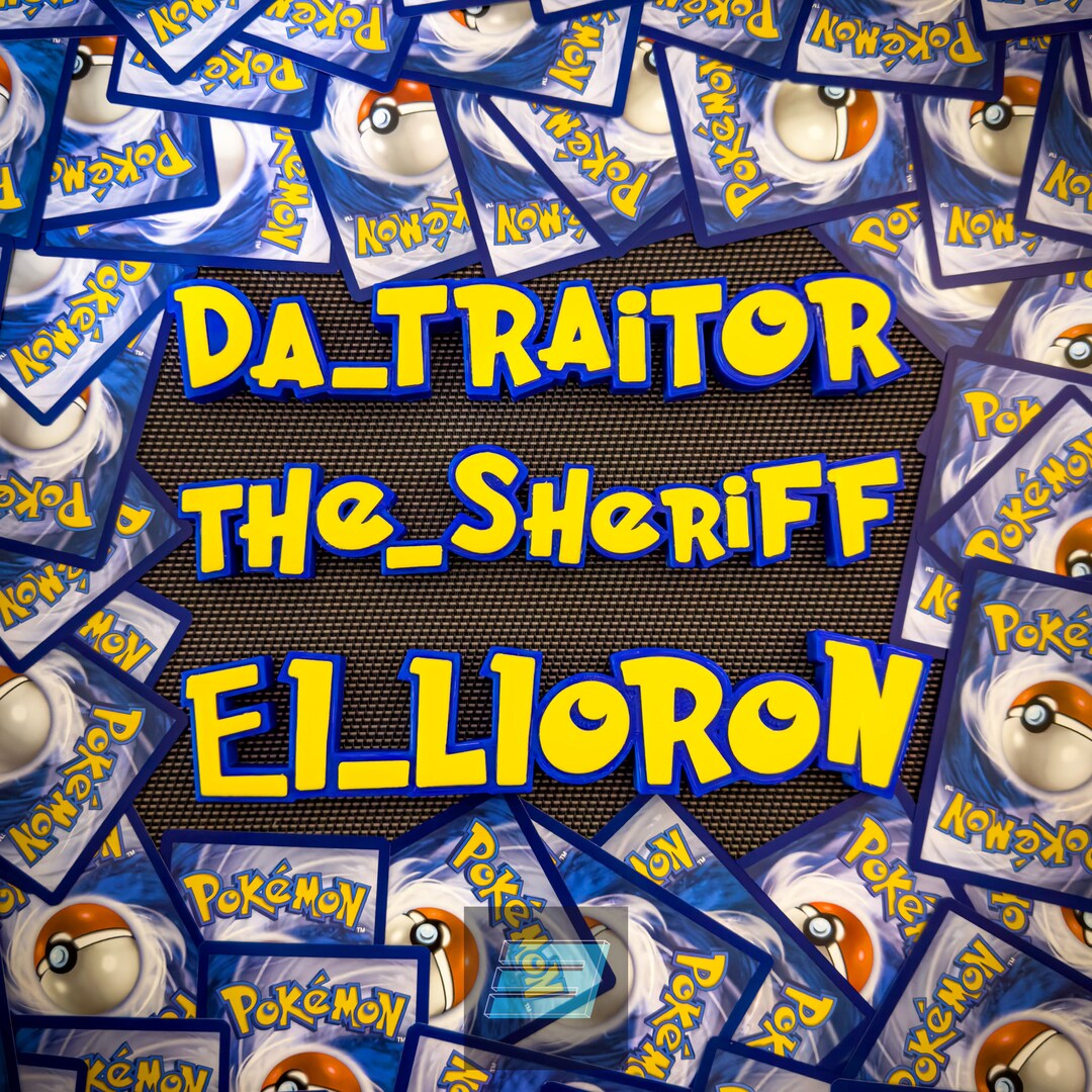 POKEMON Inspired 3D Name Font - CUSTOMIZED Many Options, Color & Sizes ...