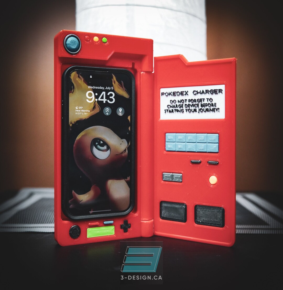 Pokémon Pokédex Wireless Phone Charger Iphone / Samsung / - Etsy
