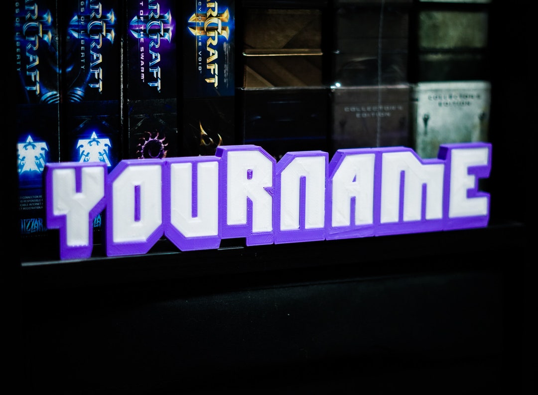 CUSTOMIZED TWITCH Inspired 3D Name Font - Many Options, Color & Sizes ...