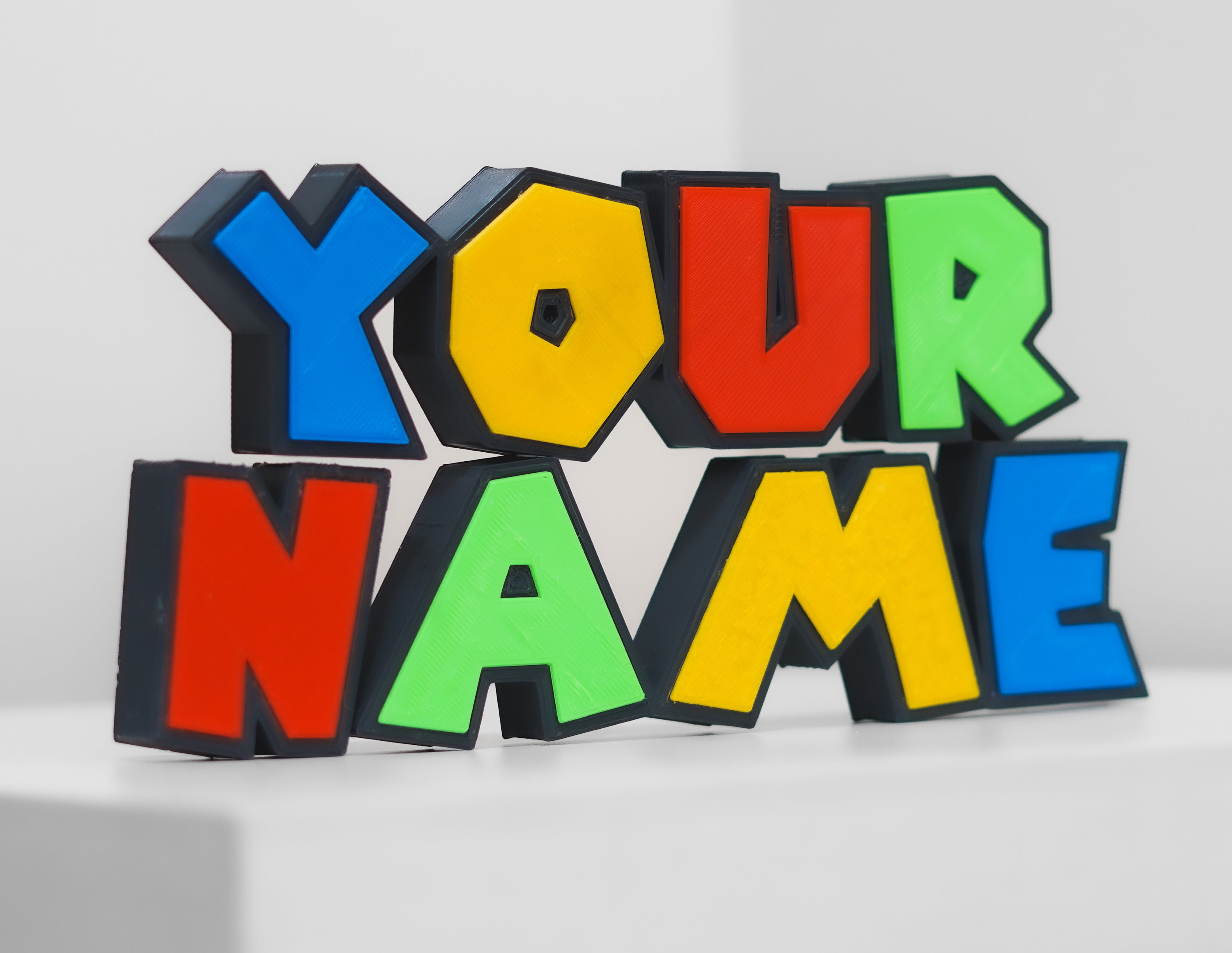 CUSTOM MARIO Inspired 3D Name Font - Many Options, Color & Sizes! - 3 ...