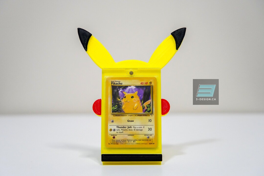 Pikachu Red Cheeky Style TCG Card Stand - 3D Printed - PSA / BGS ...