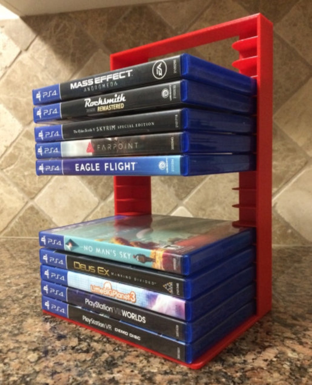 Game Rack - High Quality Durable Custom 3D Printed (playstation ...