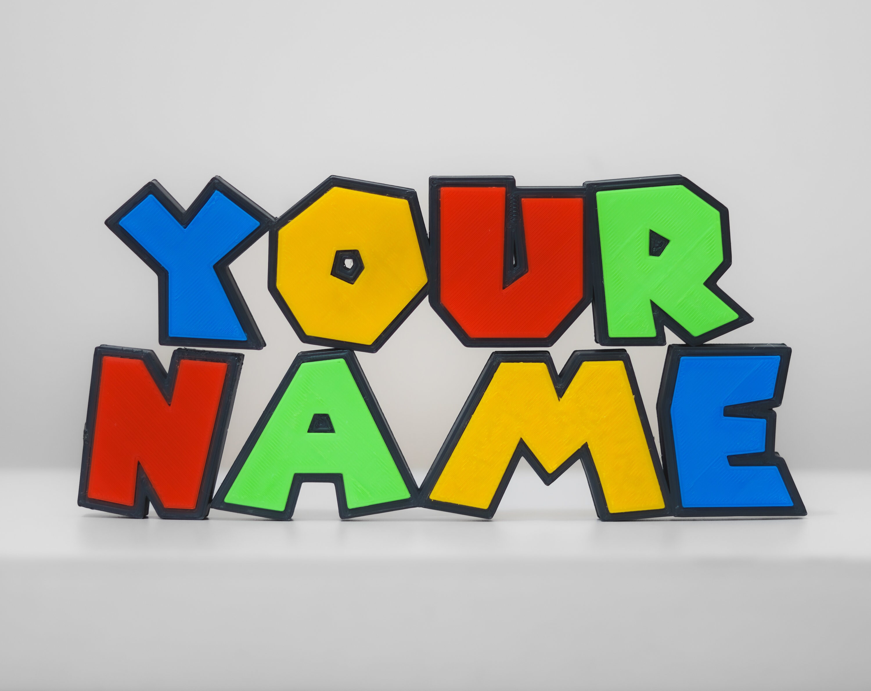 CUSTOM MARIO Inspired 3D Name Font Many Options Color & - Etsy