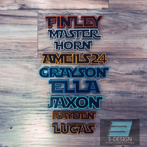 CUSTOMIZED Star Wars Inspired 3D Name Font - Collection, Gift ...