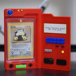 Pokémon Pokédex Custom Card Holder W/ Magnetic Case - Input Your ...