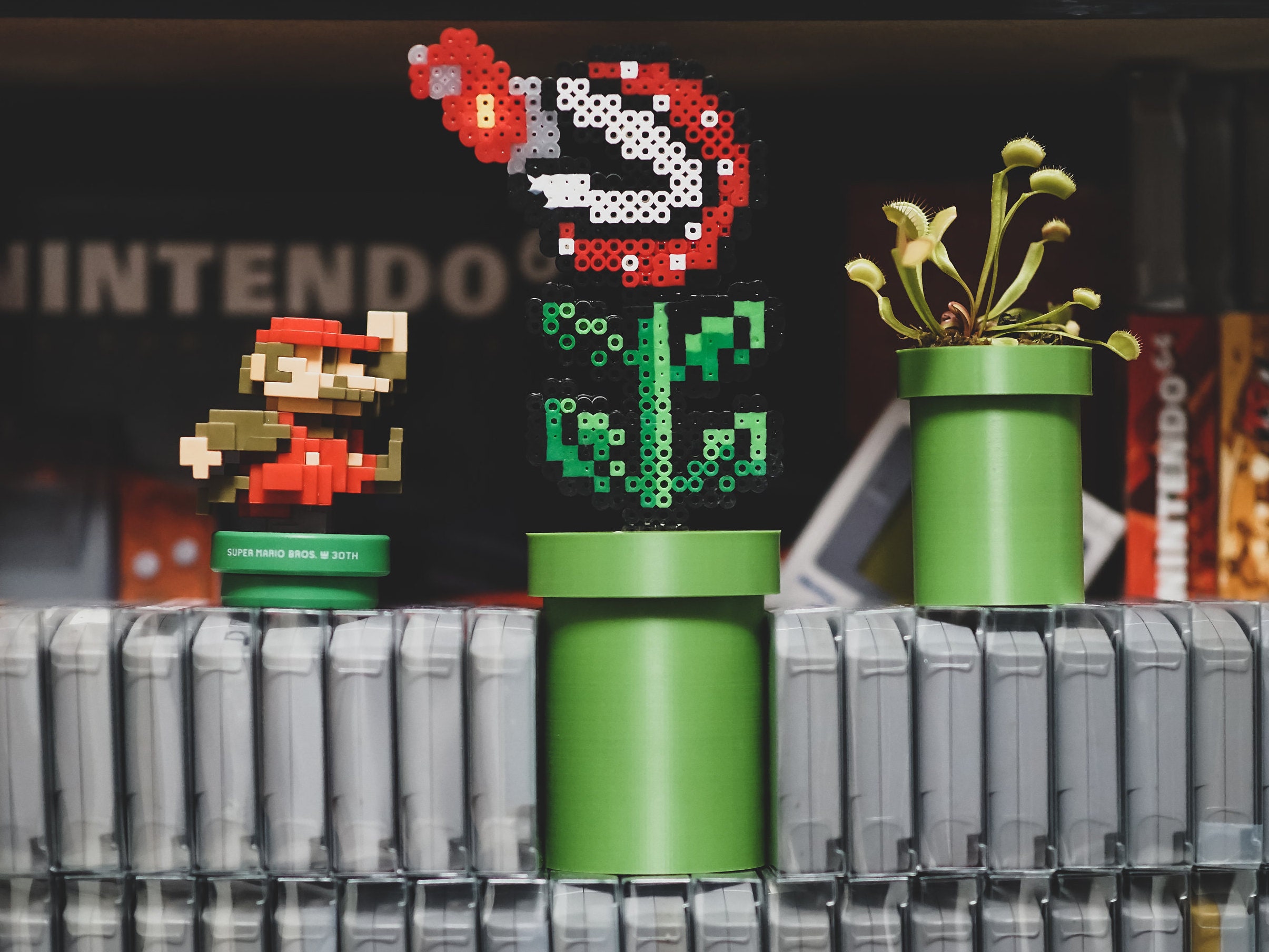 Warp Pipe Tube Planter - Super Mario 3D Printed | Retro Home / Office ...