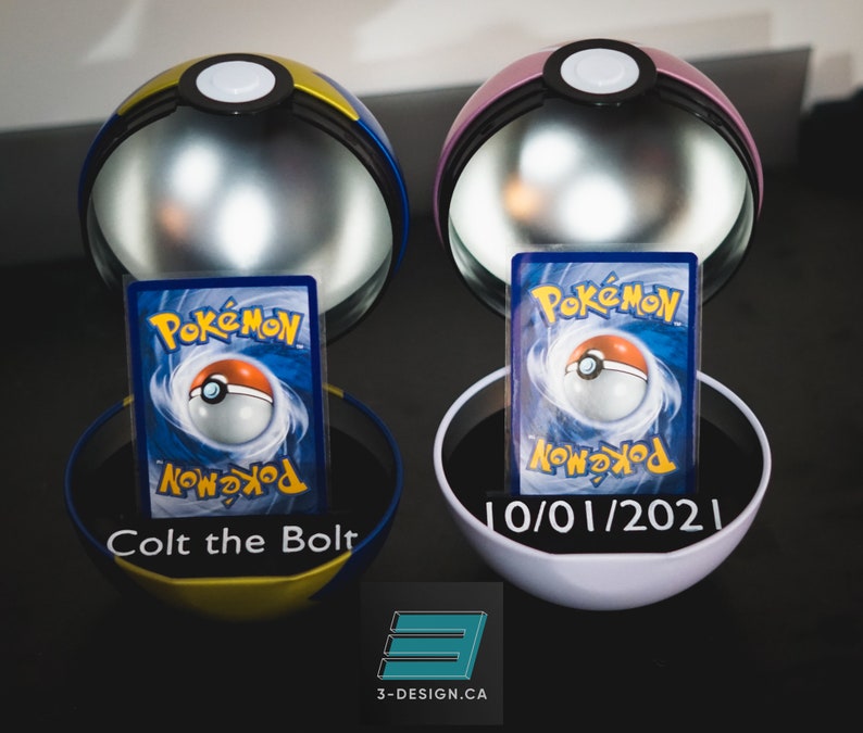 Pokemon Poke Ball Card Holder upcycled 3D Printed Mounts & - Etsy