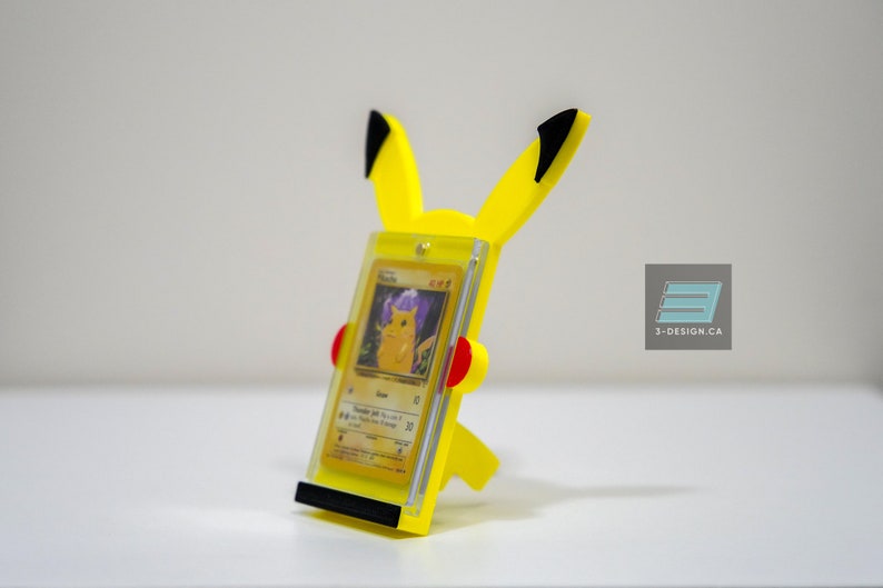 Pikachu Red Cheeky Style TCG Card Stand - 3D Printed - PSA / BGS ...