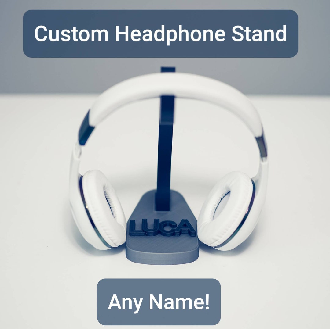Custom "name" Headphone Stand - Any Name - Multi Colors Available ...