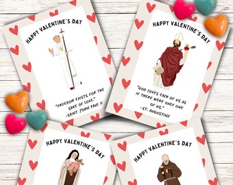 Printable Sacred Heart Valentine's Day Card / Saint Cards / Catholic ...