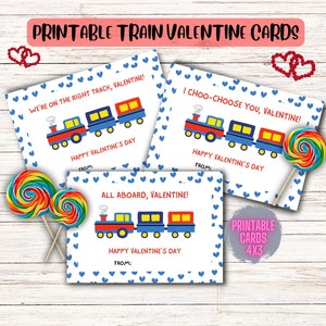 Printable Train Valentine Cards / Train Valentine / I Choo-choose You ...