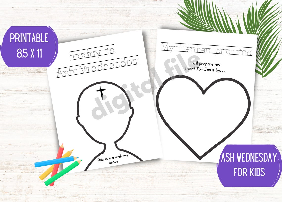 Ash Wednesday for Kids / Lent Printable for Kids / Lenten Activities ...