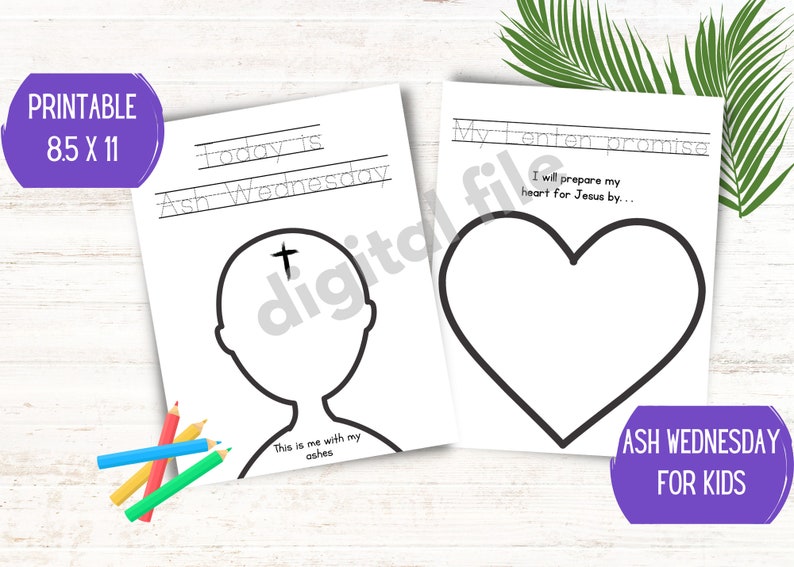 Ash Wednesday for Kids / Lent Printable for Kids / Lenten Activities ...