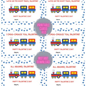 Printable Train Valentine Cards / Train Valentine / I Choo-choose You ...