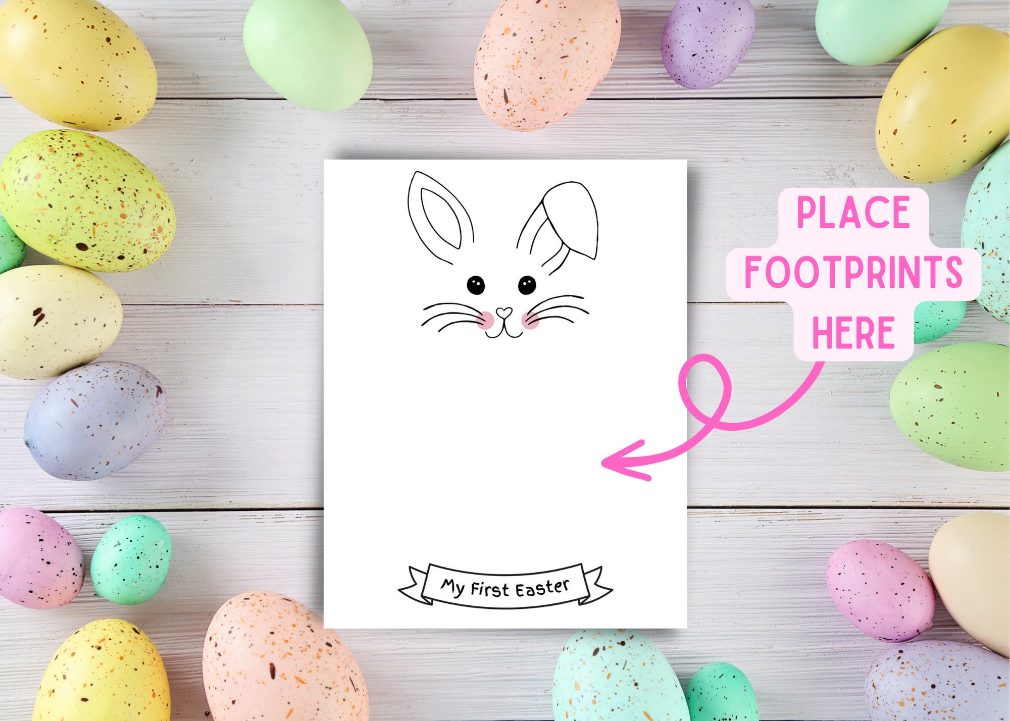 My First Easter Footprint Craft / Printable Easter Footprint Craft ...