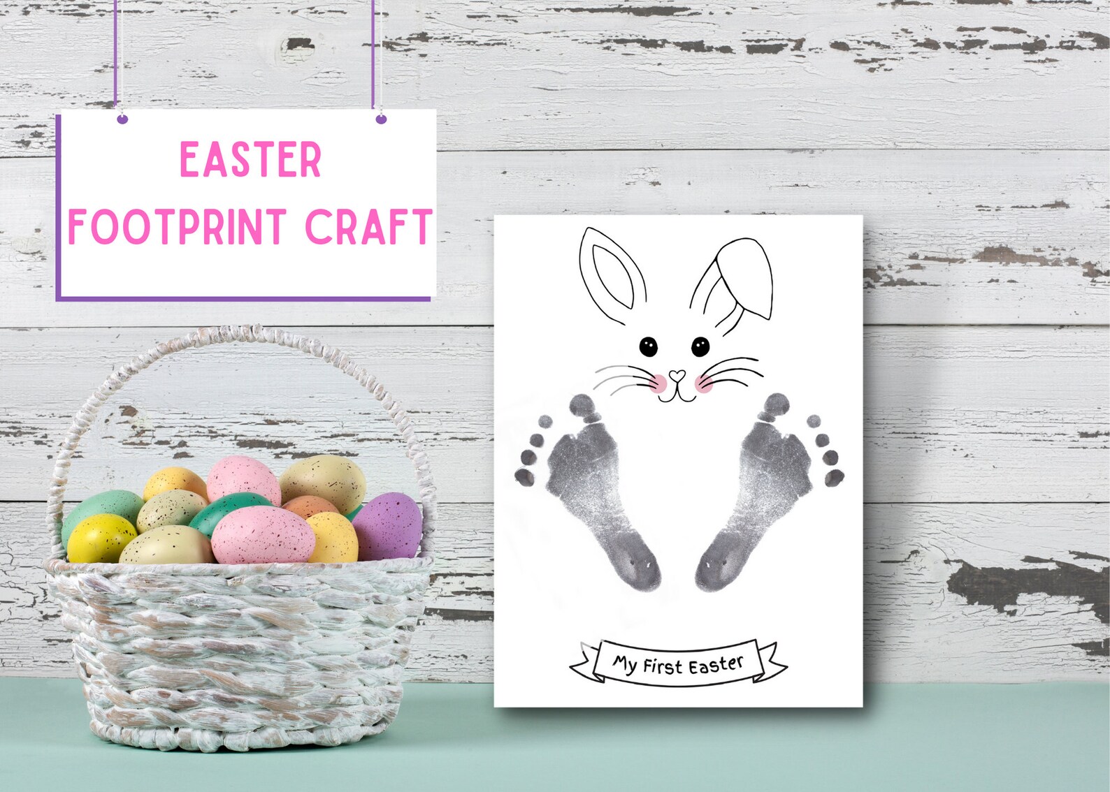 My First Easter Footprint Craft / Printable Easter Footprint Craft ...