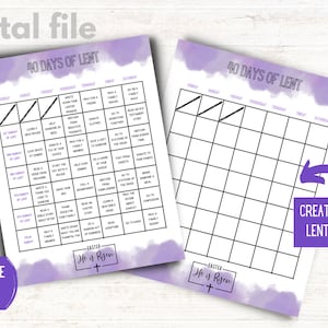 Printable Catholic 40 Days of Lent Activities for Kids / Lent Calendar ...