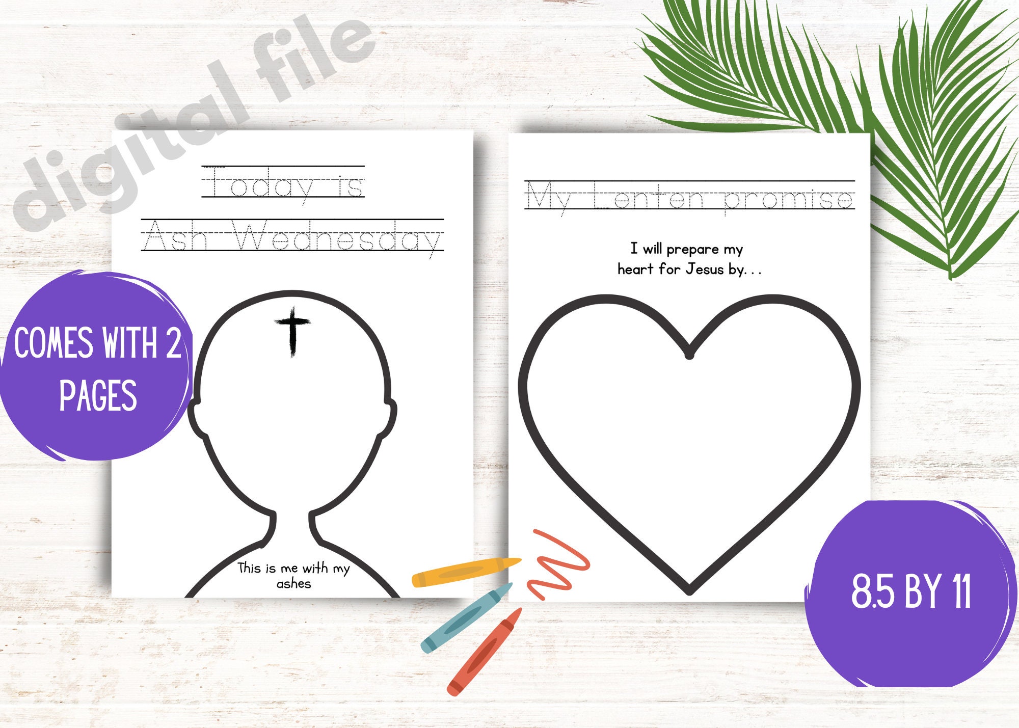 Ash Wednesday for Kids / Lent Printable for Kids / Lenten Activities ...