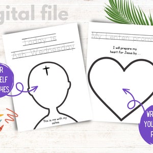Ash Wednesday for Kids / Lent Printable for Kids / Lenten Activities ...