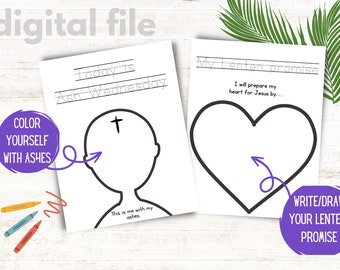 Ash Wednesday for Kids / Lent Printable for Kids / Lenten Activities ...