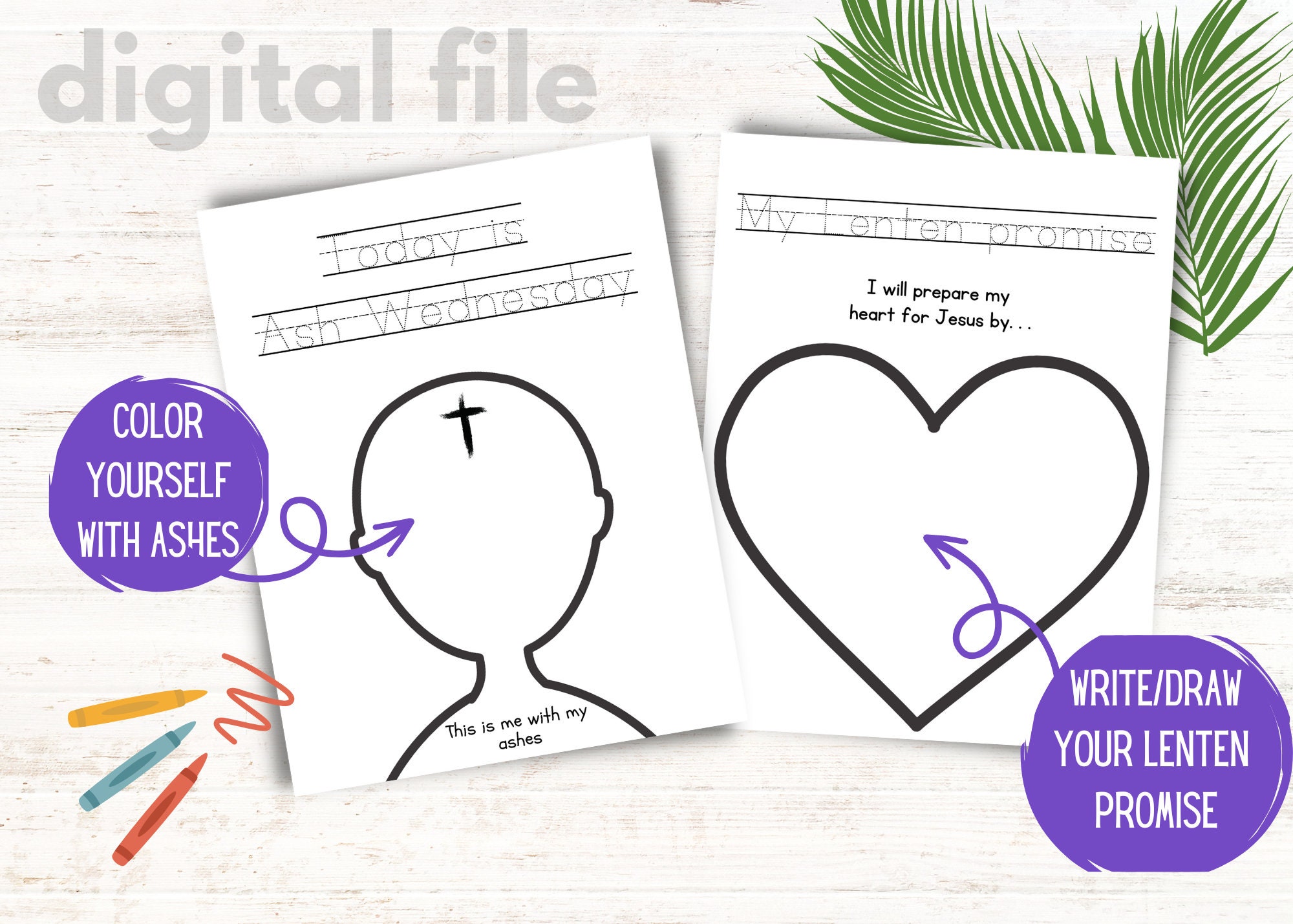 Ash Wednesday for Kids / Lent Printable for Kids / Lenten Activities ...