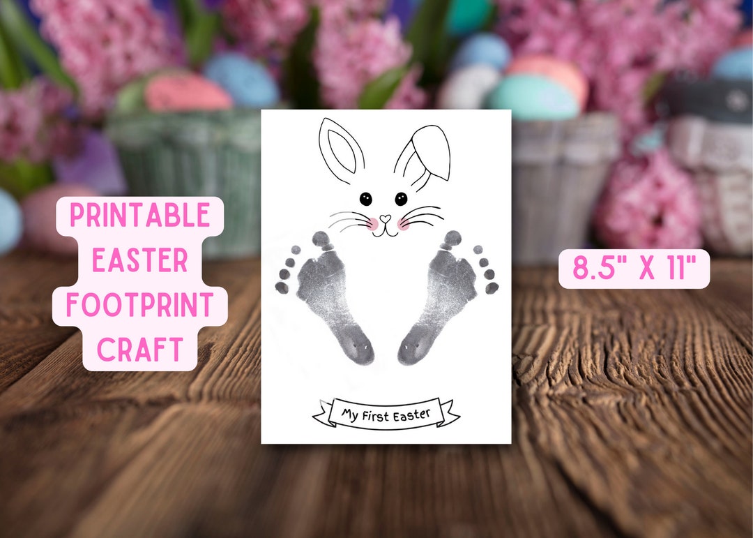 My First Easter Footprint Craft / Printable Easter Footprint Craft ...