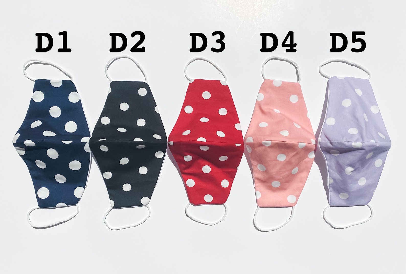 Polka Dots Face Mask. Cotton Face Mask Reusable Face Mask 4 - Etsy