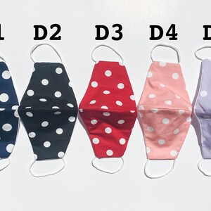 Polka Dots Face Mask. Cotton Face Mask Reusable Face Mask 4 - Etsy