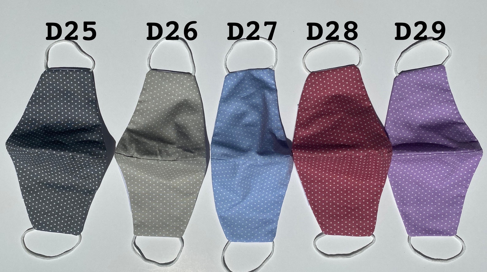 Polka Dots Face Mask. Cotton Face Mask Reusable Face Mask 4 - Etsy