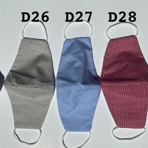 Polka Dots Face Mask. Cotton Face Mask Reusable Face Mask 4 - Etsy