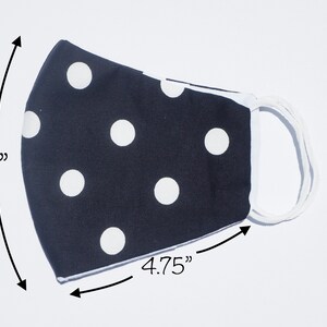 Polka Dots Face Mask. Cotton Face Mask Reusable Face Mask 4 - Etsy