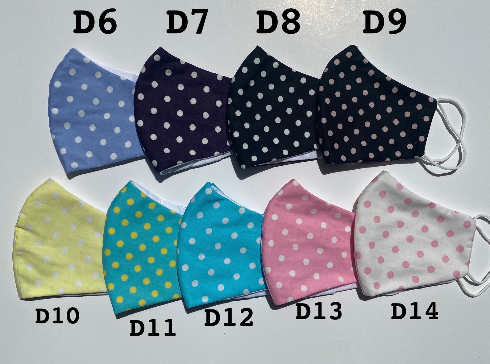 Polka Dots Face Mask. Cotton Face Mask Reusable Face Mask 4 - Etsy