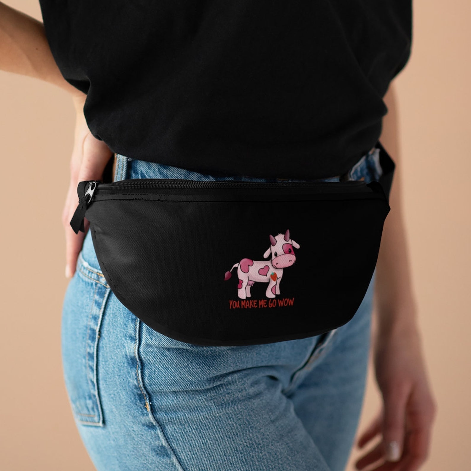 Strawberry Cow Fanny Pack, Cottagecore, Cute Fanny Pack, TikTok ...