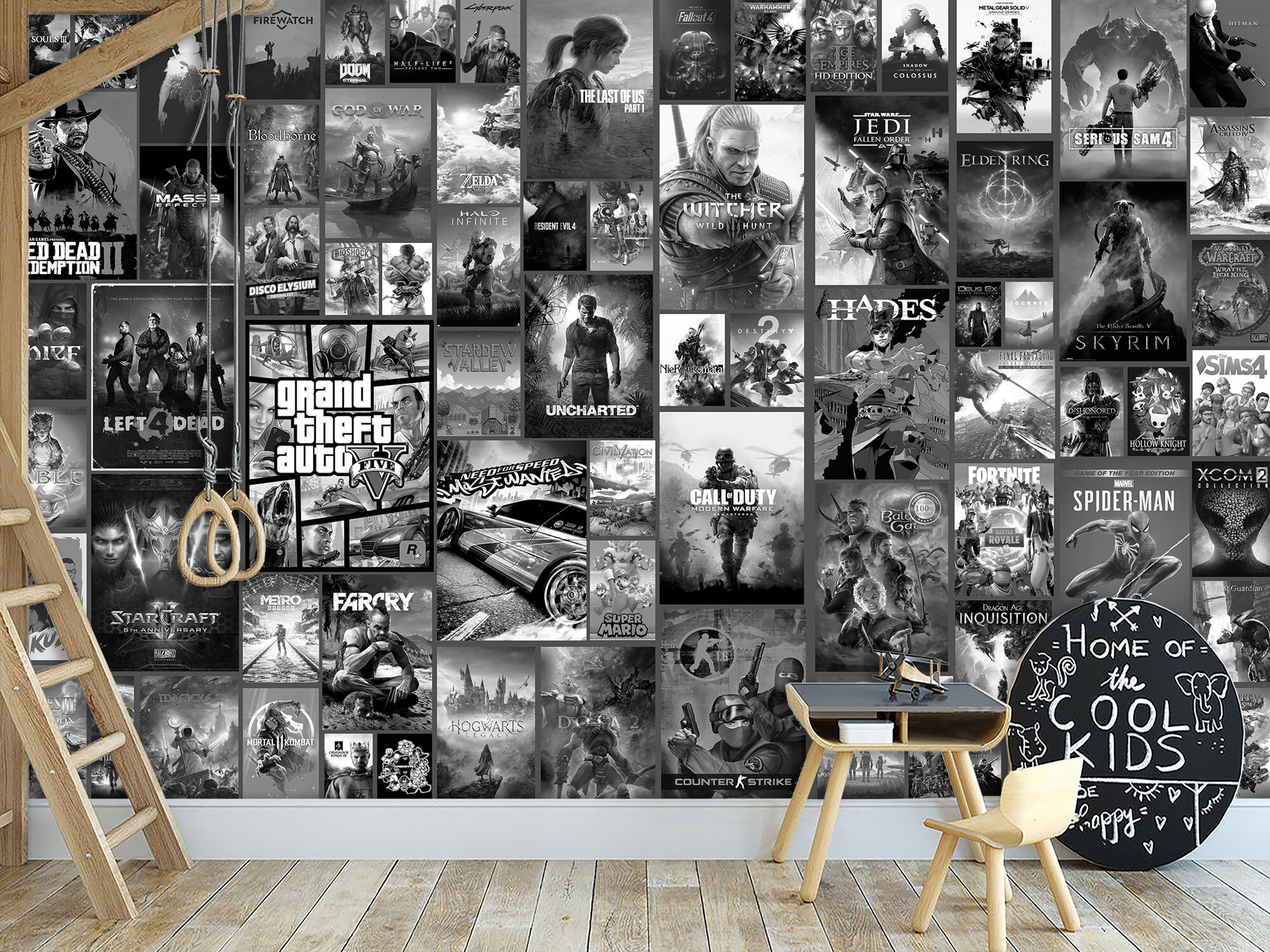 Video Game Posters Collage Wallpaper Modern & Famous Games - Etsy UK