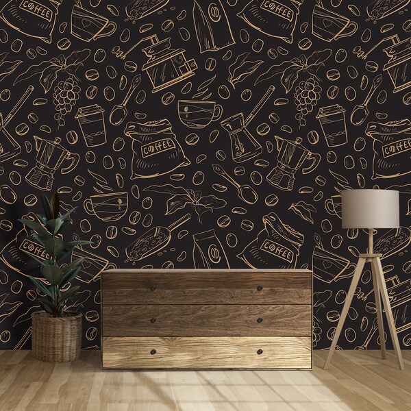 Cafe Wallpaper - Etsy