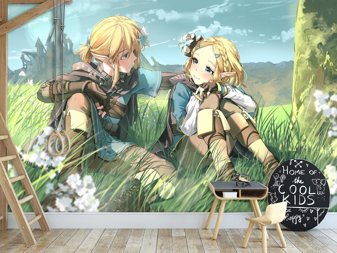 Zelda Fantasy Room Wallpaper Mural | Kids Peel and Stick Wall Decor - Etsy
