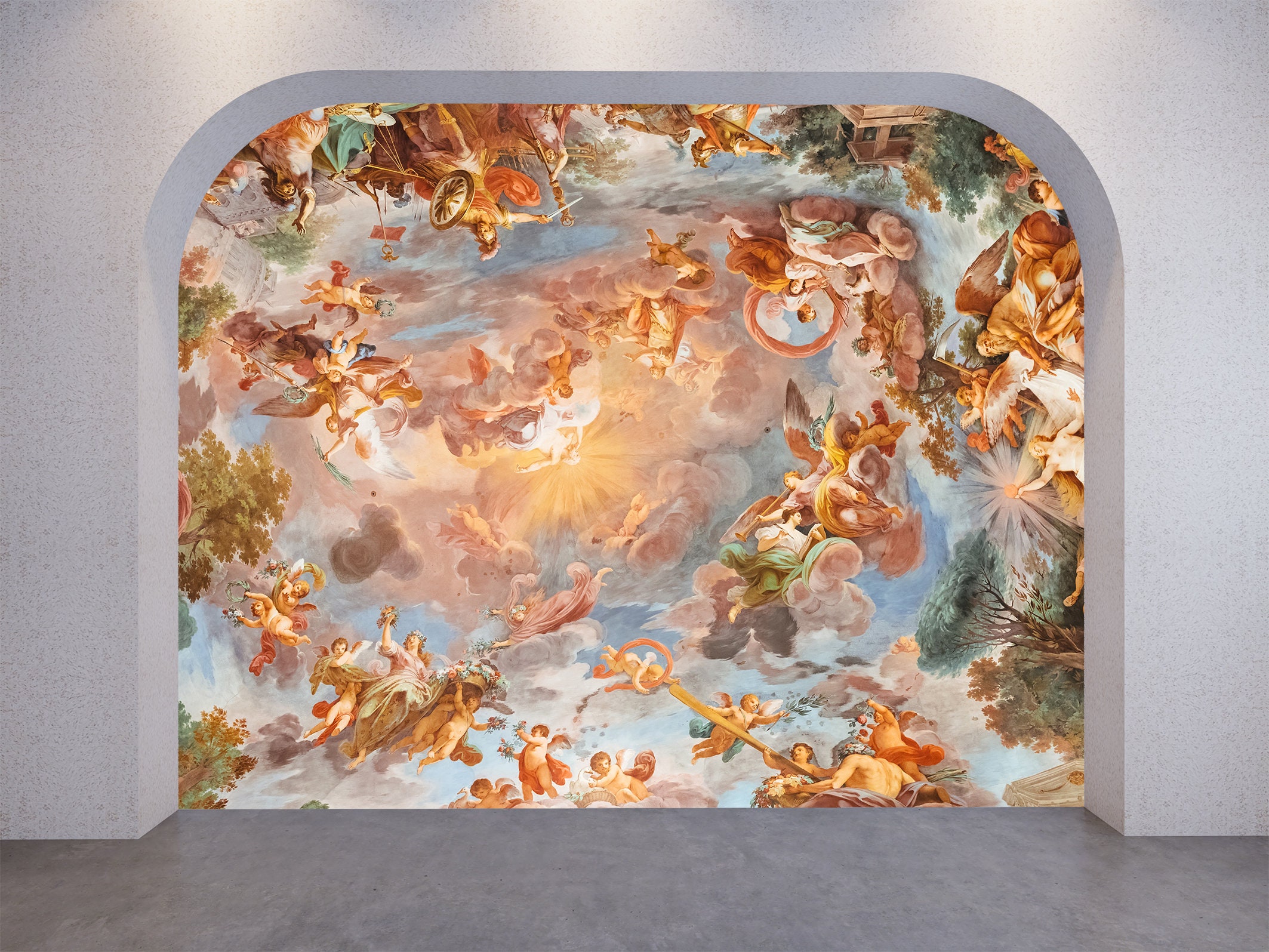 Renaissance Wallpaper & Wall Mural Fresco Rome Italy Borghese - Etsy
