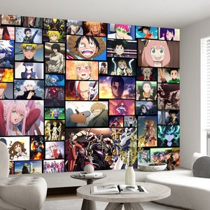 Famous Anime Characters Wall Mural & Wallpaper Anime Aesthetic Wall ...