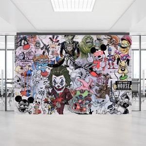 Graffiti Wall Mural & Wallpaper Graffiti Characters Cartoon Urban ...