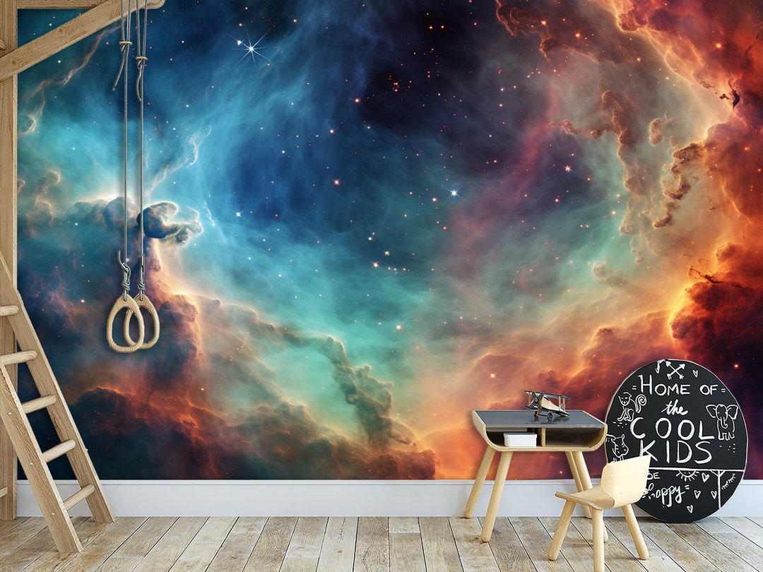 Space Wallpaper & Wall Mural Cosmic Astronomy Peel and Stick Universe ...