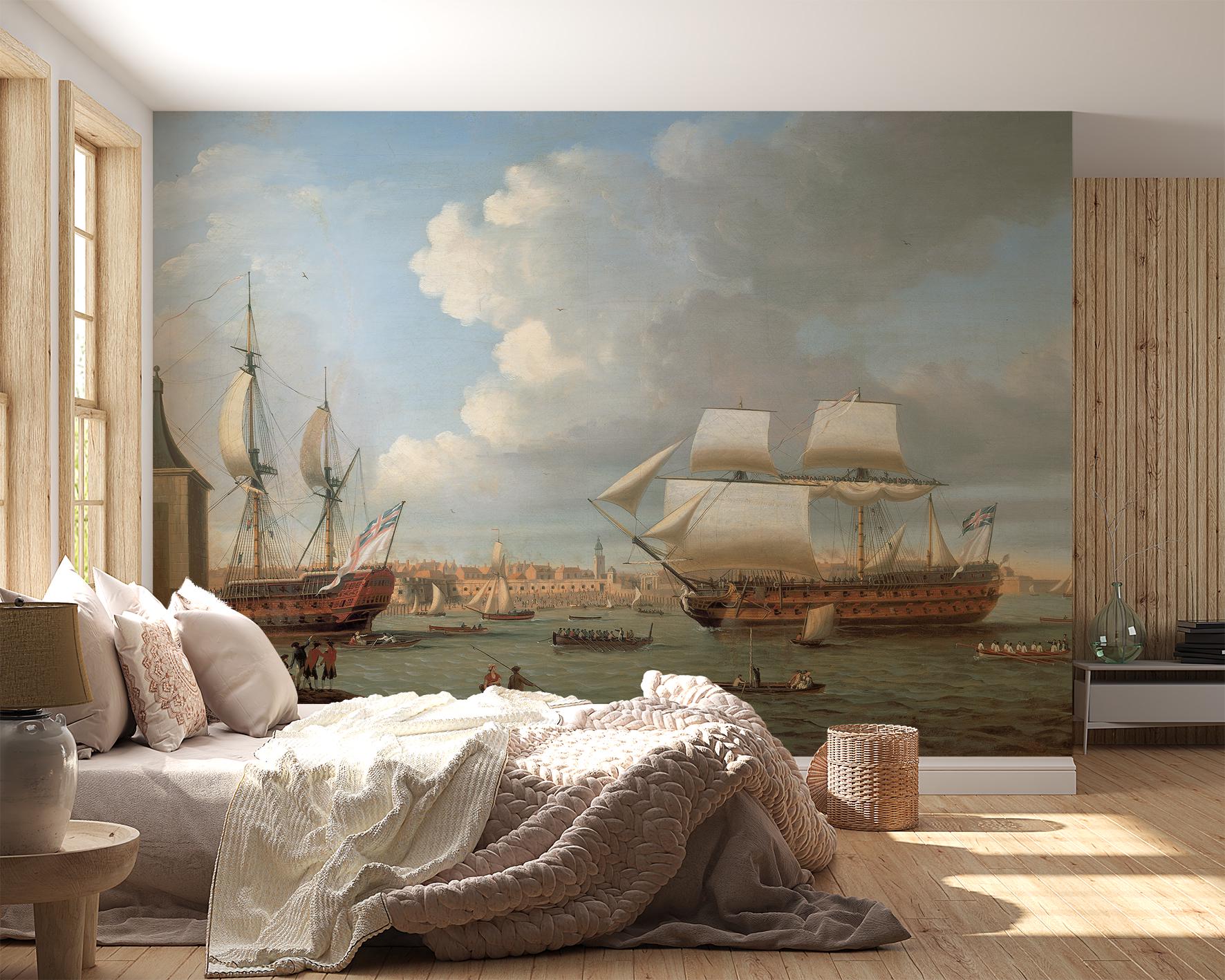Pegase Entering Portsmouth Wall Art Mural & Wallpaper Nautical Old ...