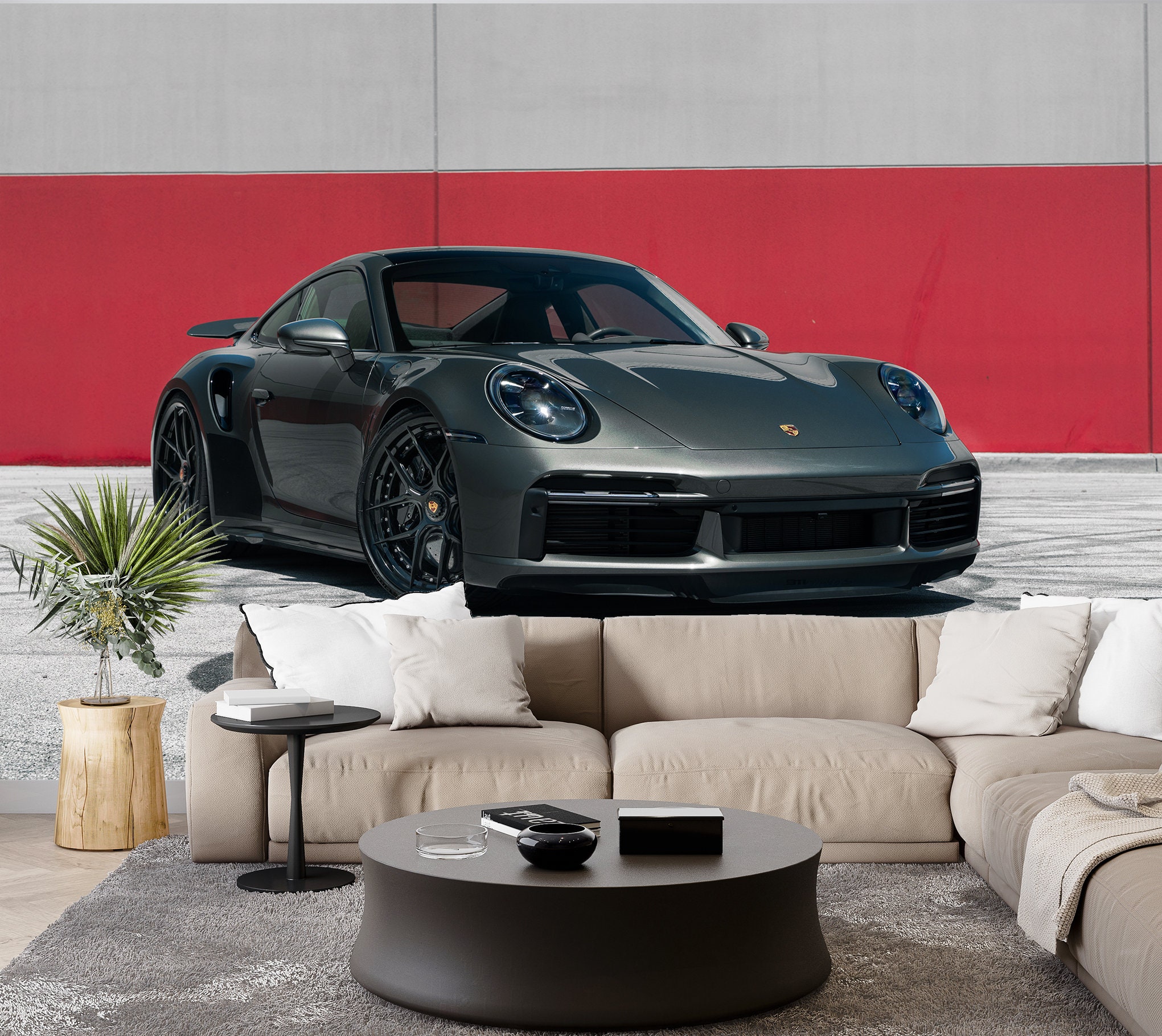 Porsche Sport Cars Peel and Stick Wall Art Mural & Wallpaper Engine Car ...