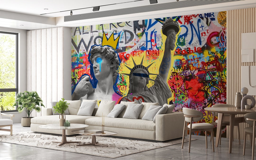 Streat Art Graffiti Punk Rock Wallpaper & Wall Art Mural Modern ...