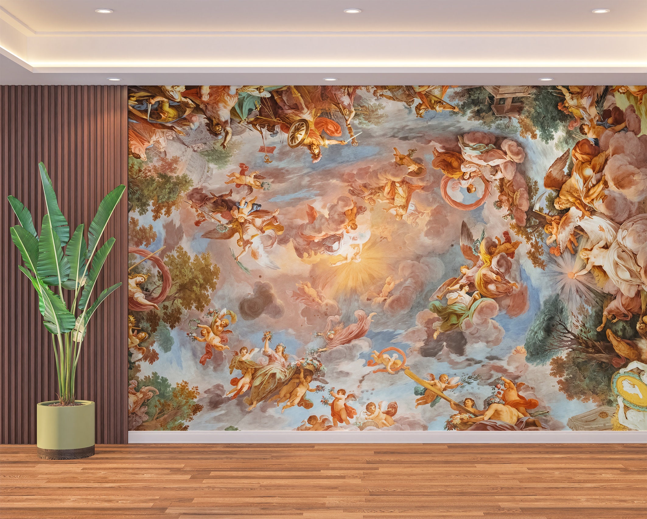 Renaissance Wallpaper & Wall Mural Fresco Rome Italy Borghese - Etsy