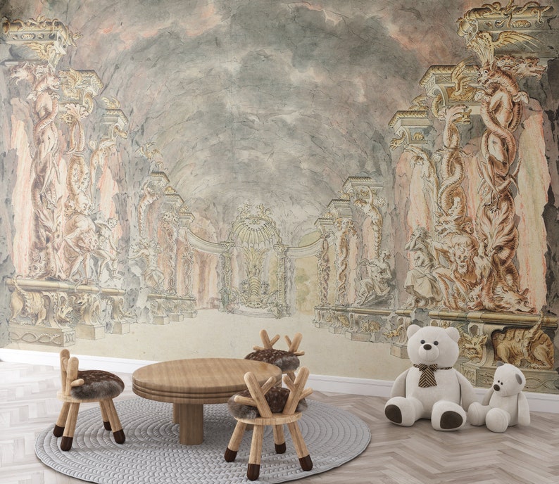 Ancient Palace Greek Mythology Wall Art Mural & Wallpaper Old - Etsy